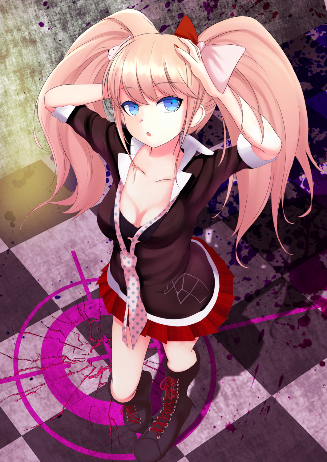 chiriera dangan-ronpa enoshima junko cleavage | #273641 | yande.re